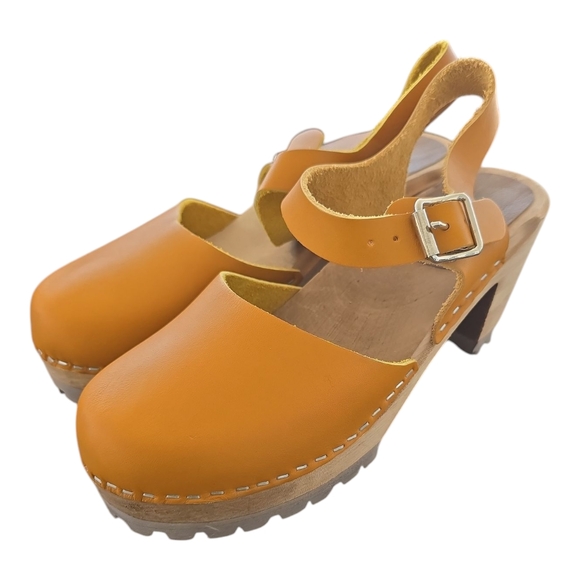 MIA | Shoes | Mia Abba Abby Leather Swedish Clogs Mustard Yellow ...